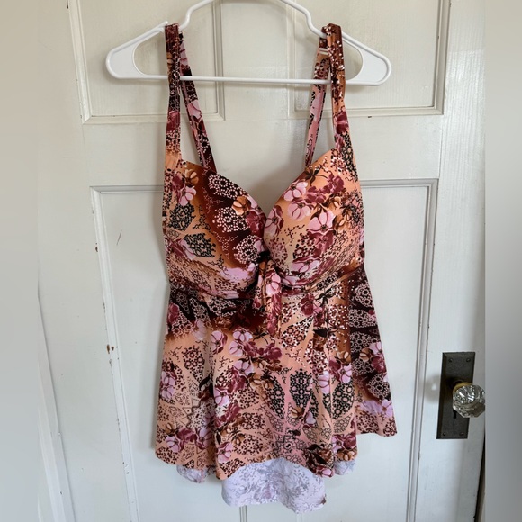 torrid | Swim | Nwt Torrid Pink Medallion Floral Tankini Top Size 4x ...